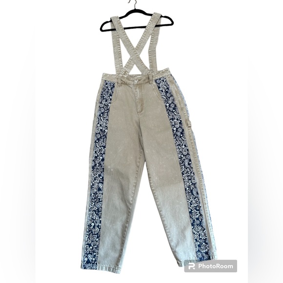 easel | Jeans | Easel Utility Style Denim Jeans Sz S Khaki Blue Bandana ...